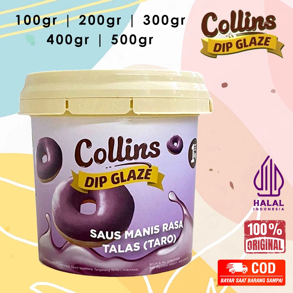 Jual Selai Collins Dip Glaze Rasa Taro EXP 1/27 | Saus Manis Pasta ...