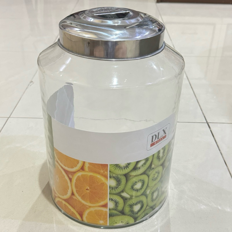 Jual TOPLES KACA BESAR RAKSASA JUMBO ASINAN 1 TUTUP STAINLESS UKURAN 15 ...
