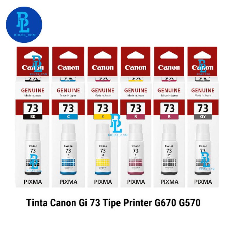 Jual 1SET TINTA CANON 73 UNTUK TIPE PRINTER CANON G570 G670 | Shopee ...