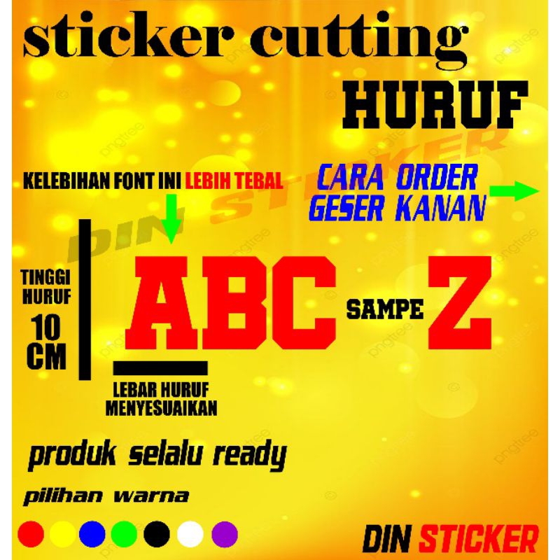 Jual stiker huruf 10cm font lebih tebal(baca deskripsi) | Shopee Indonesia