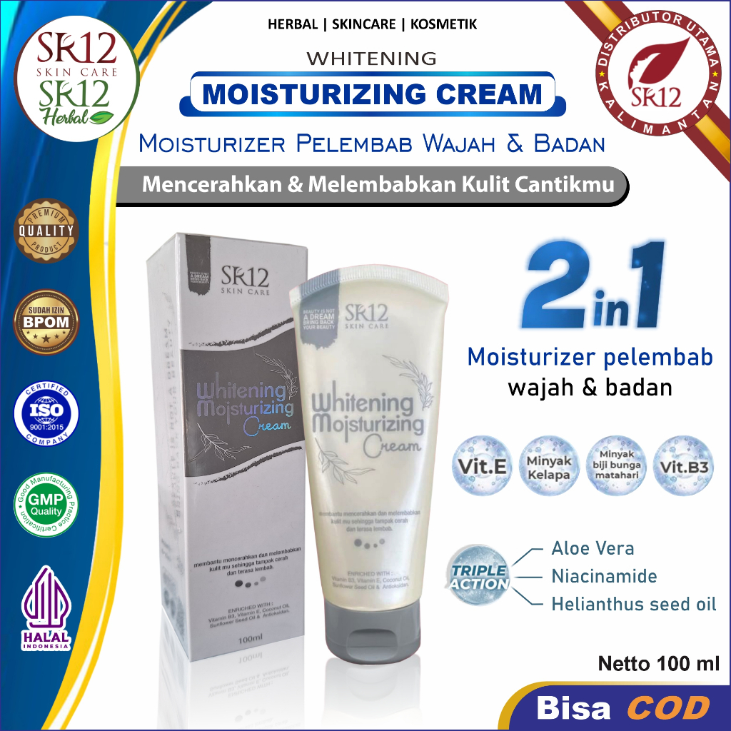 Jual Whitening Moisturizing Cream SR12 | Moisturizer Pelembab Pencerah ...