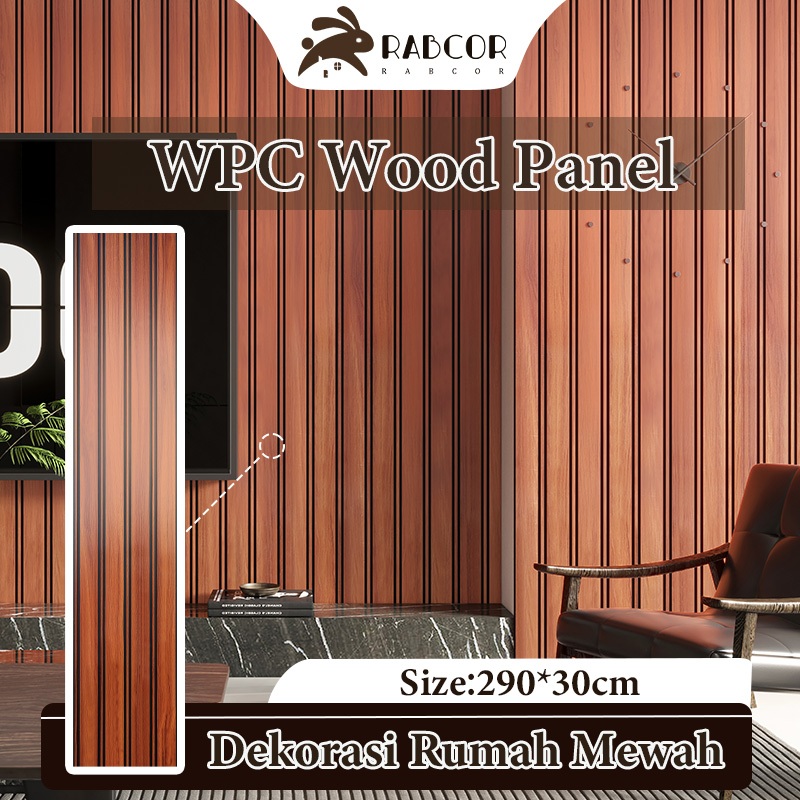 Jual Woodpanel Dekorasi Rumah Mewah Wallpanel 300x10mm 2.9Meter Composite Echo Wood / Wall Panel ...