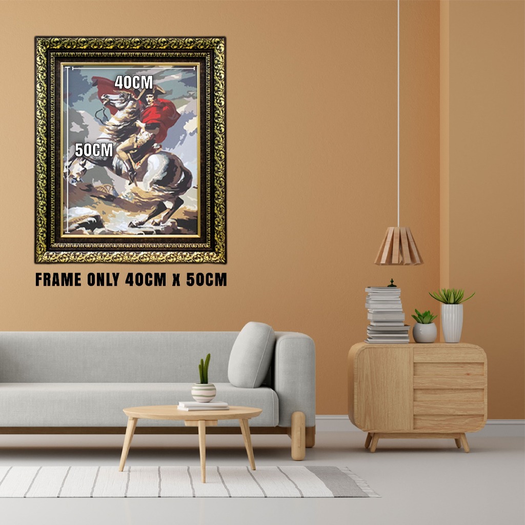 Jual Frame Lukisan Kanvas Gambar Kuda Napoleon Ukuran 40cm X 50cm ...