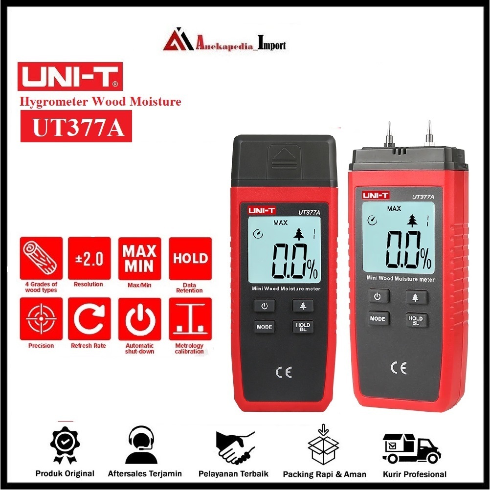 Jual UNI-T UT377A - Wood Moisture Meter - UNI-T UT377A Digital Wood ...