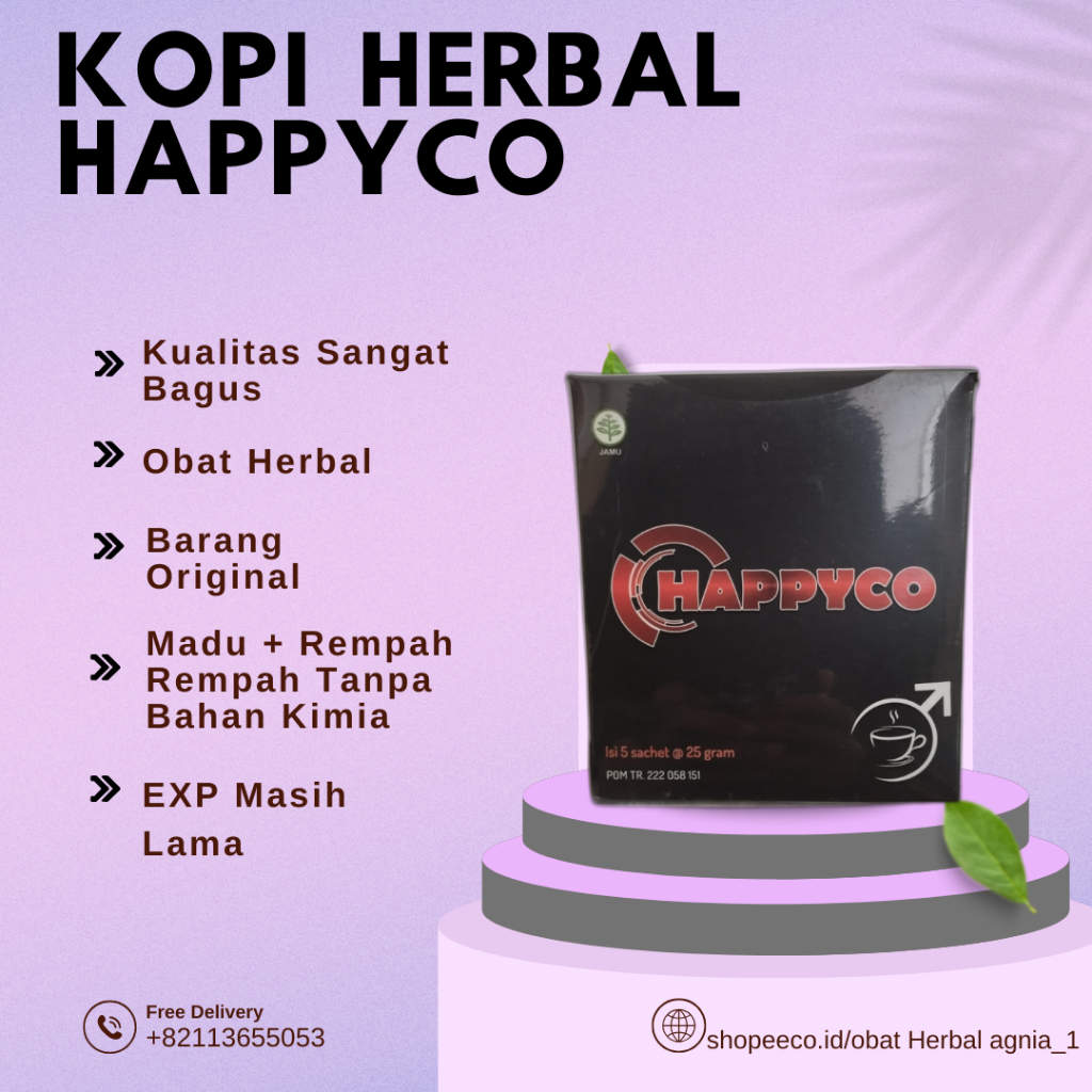 Jual Kopi Herbal Happyco Minuman Tanpa Campuran BPOM Kopi Cleng ...