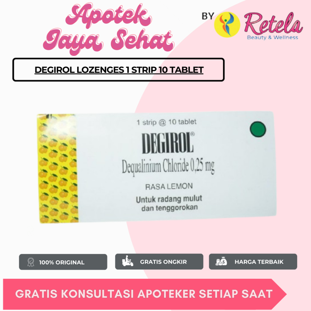 Jual DEGIROL LOZENGES 1 STRIP 10 TABLET | Shopee Indonesia