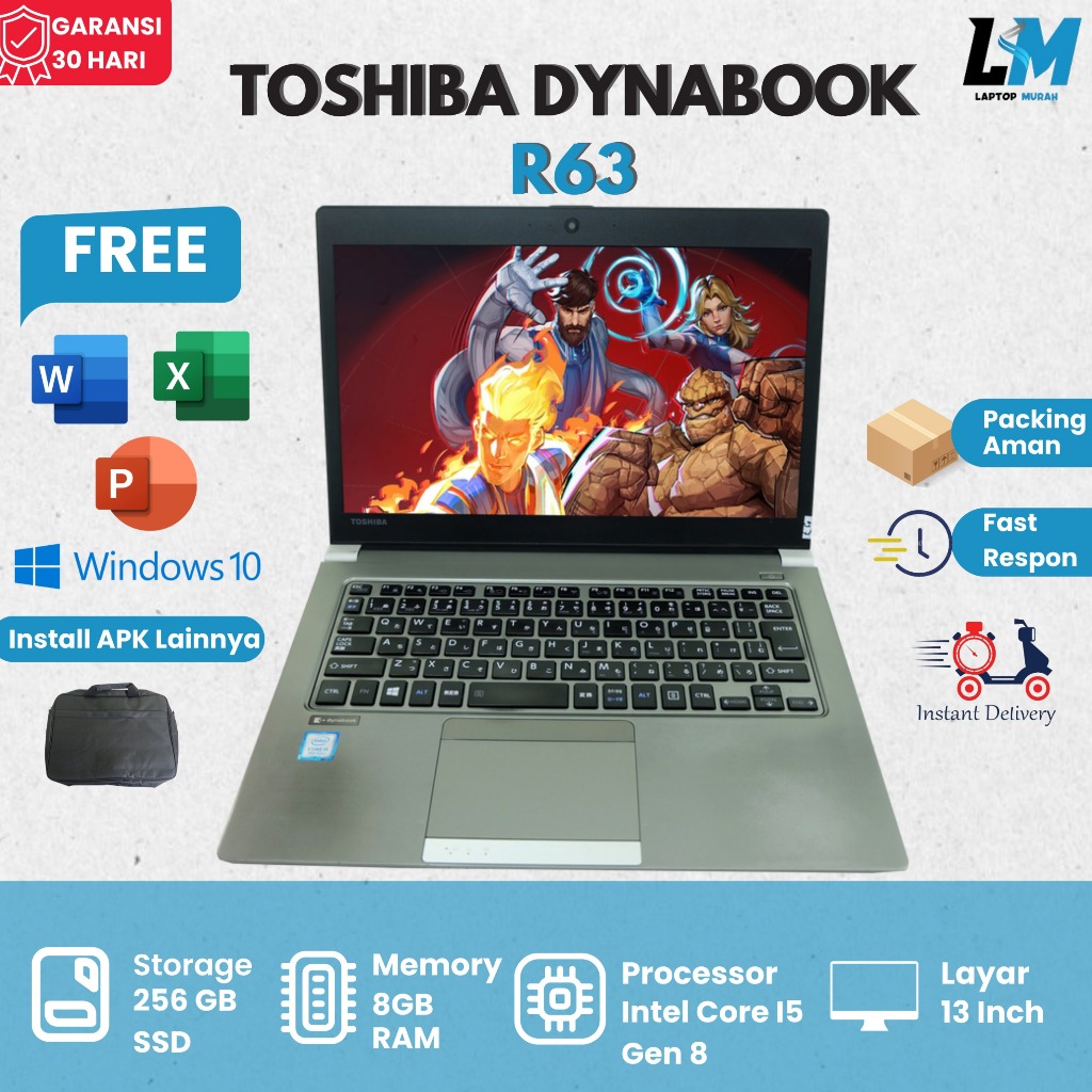 Jual Toshiba Dynabook R63 Intel Core I5 Gen 8 Ram 8gb Ssd 256gb Siap Pakai | Shopee Indonesia