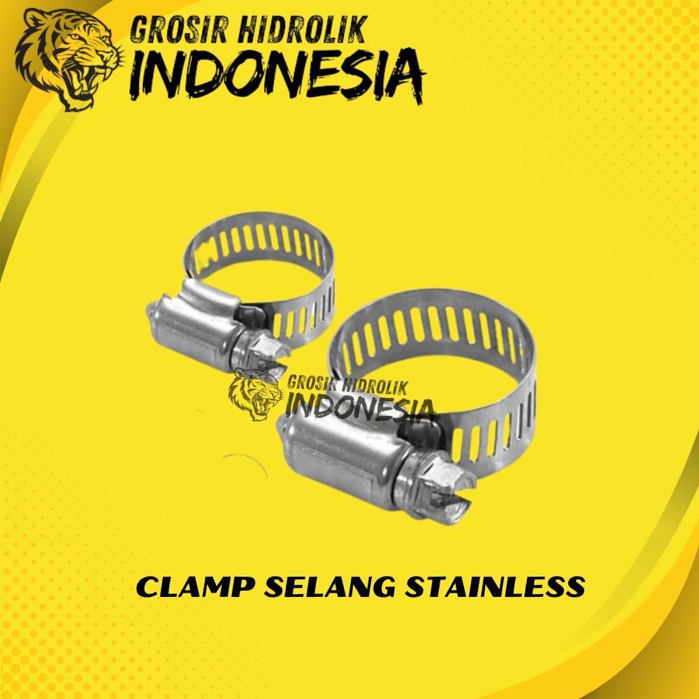 Jual 1/2" Stainless hose clamp selang klem import 1/2" 8-12mm | Shopee ...