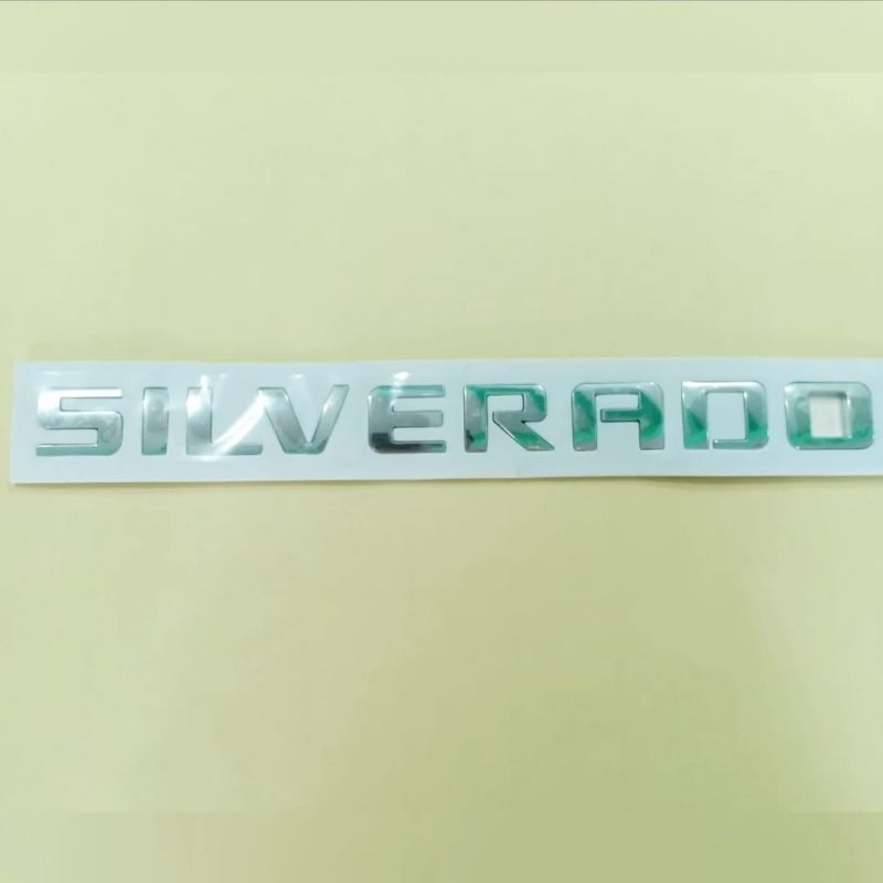 Jual Emblem logo chevrolet silverado ukuran original bagasi silver ...