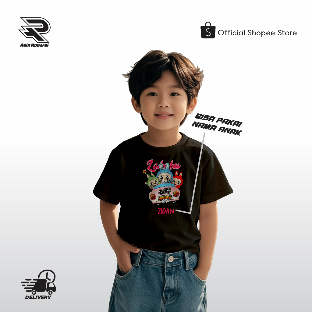 Jual Baju Kaos Premium Anak Labubu Viral Lucu 100% Cotton Combed Custom ...