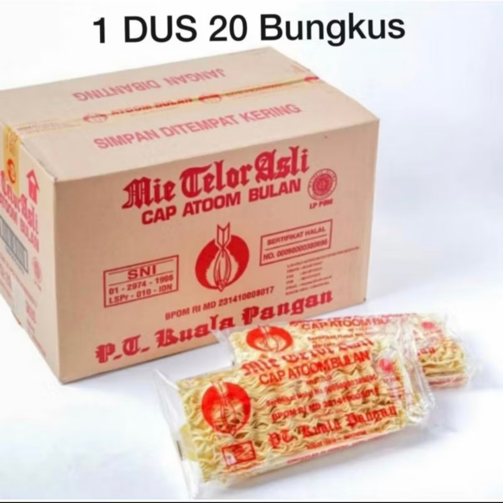 Jual Mie Telor / Telur Asli Cap Atom / Atoom Bulan 1 Dus / Karton isi ...