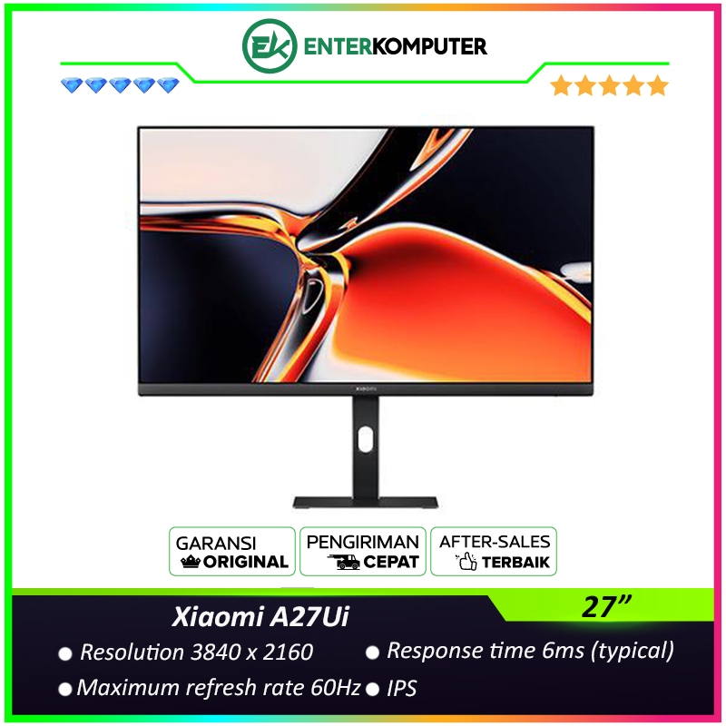 Jual Xiaomi A27Ui 27" 4K UHD IPS USB-C Monitor / Monitor 27 inch | Shopee Indonesia