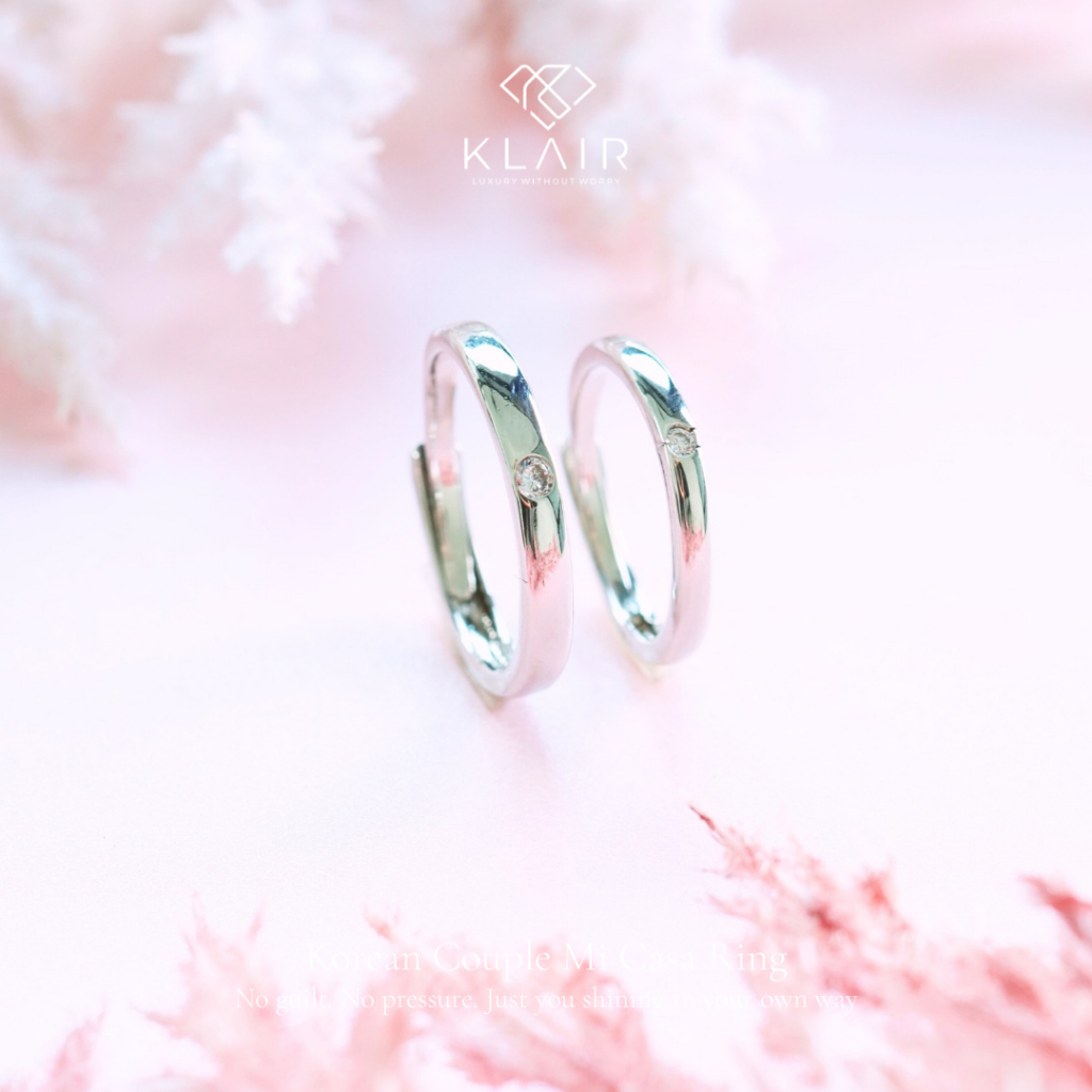 Jual Klair.id - mi casa Cincin Wanita Lapis Rhodium Simple Ring Couple ...