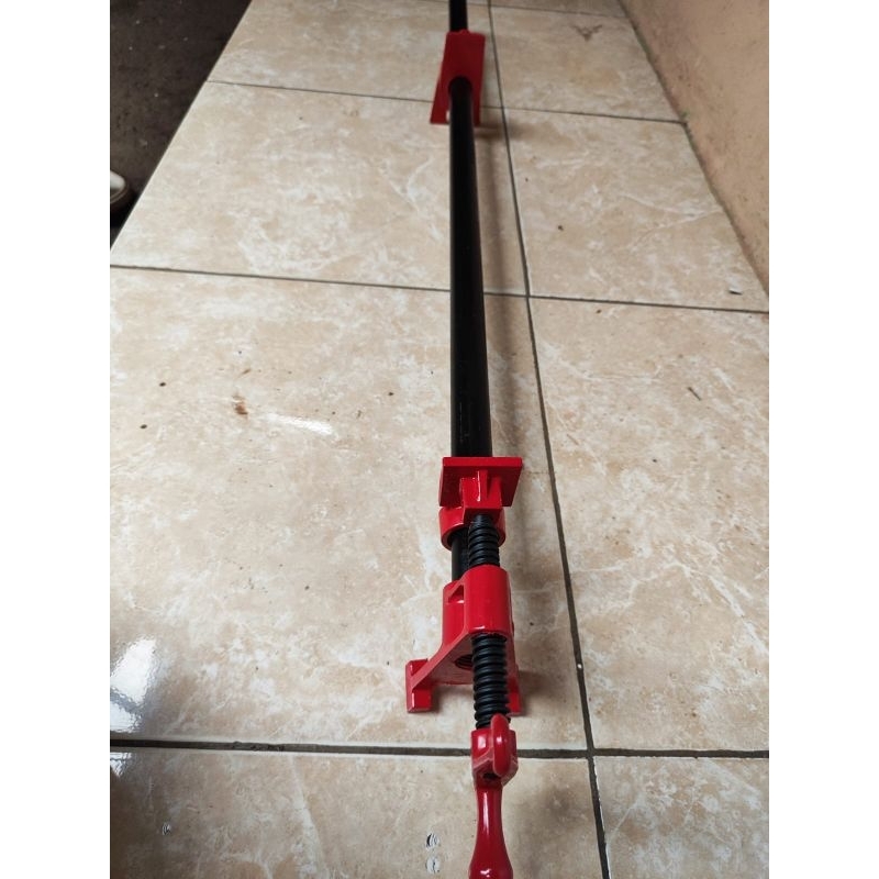 Jual Pipe clamp 3/4 inch Plus pipa besi hitam 100cm/120cm penjepit kayu ...