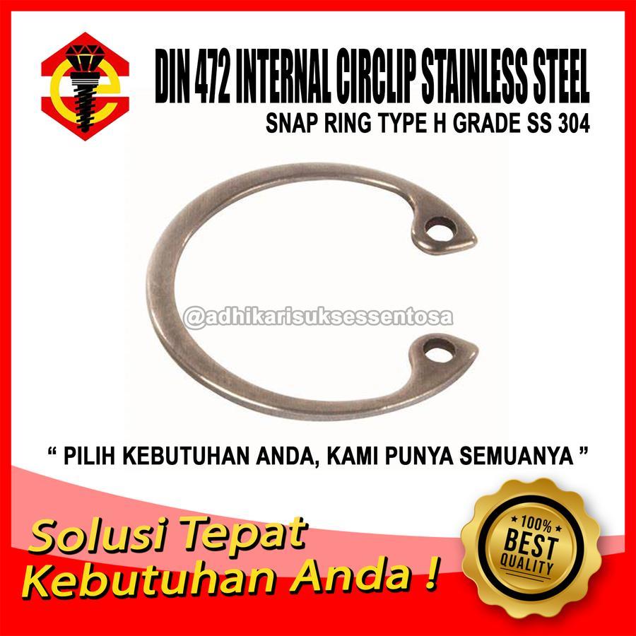 Jual (S32 - S50) SS 304 / Snap Ring Type H / Klip Snapring H / DIN 472 Internal Circlip ...