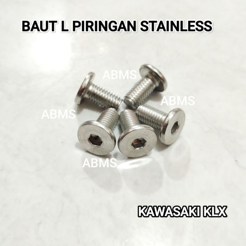Jual BAUT PIRINGAN KAWASAKI KLX STAINLESS BAUT L PIRINGAN KAWASAKI D TRACKER BAHAN STAINLESS ...