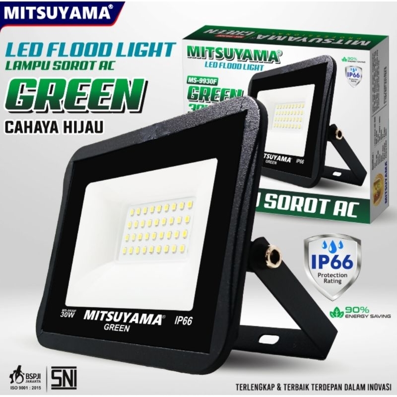 Jual Lampu Sorot AC WARNA HIJAU/ LED Flood Light Green IP66 MS-99xxF ...
