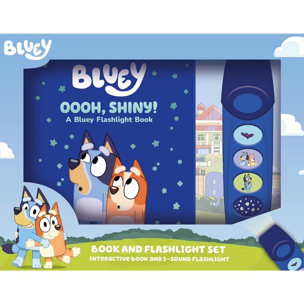 Jual Bluey - Oooh, Shiny! A Bluey Flashlight Toy Adventure Sound Book ...