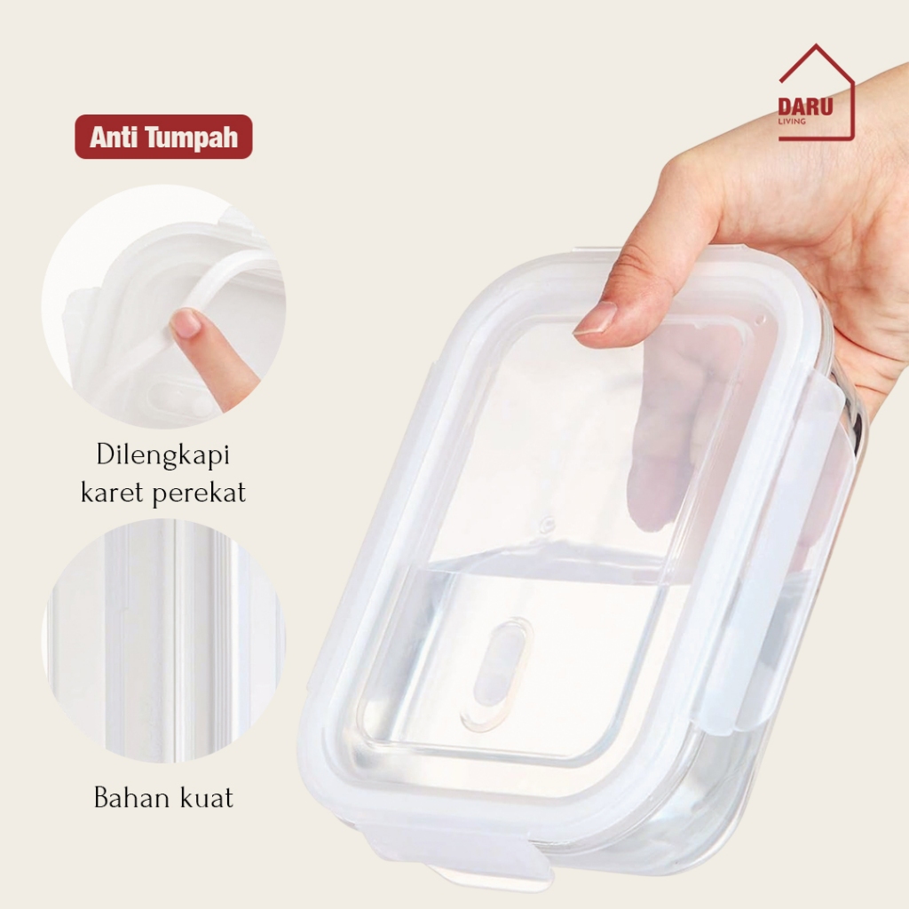 Jual DARU MOKU - Lunch Box Kotak Penyimpanan Makan Bahan Kaca Microwave ...