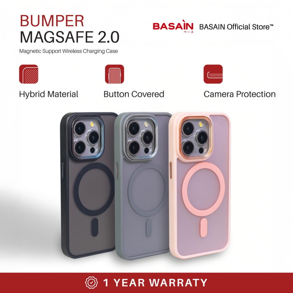 Jual BASAIN Casing iPhone 12/Mini/Pro/Max Bumper MagSafe 2.0 | Anti ...