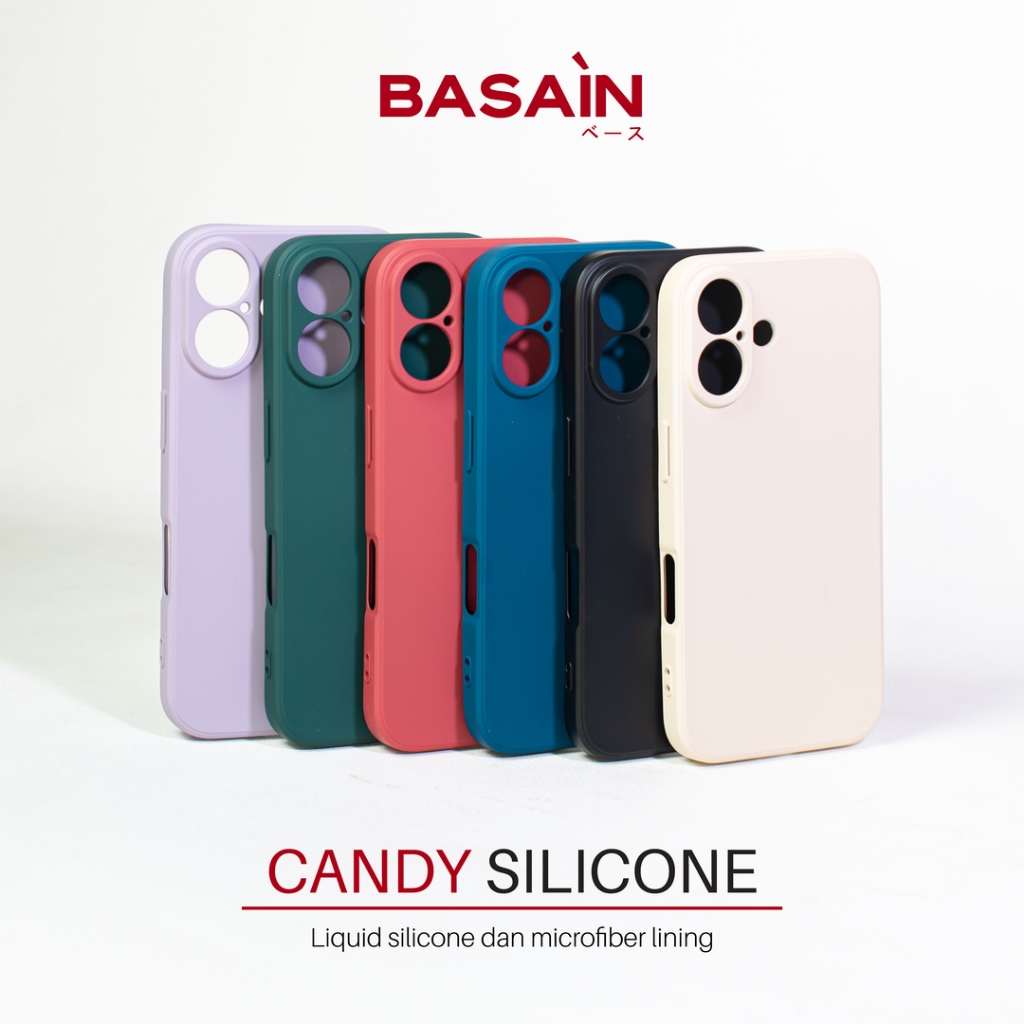 Jual BASAIN Casing iPhone 16/Plus/Pro/Max Candy Silicone Case | Shopee ...