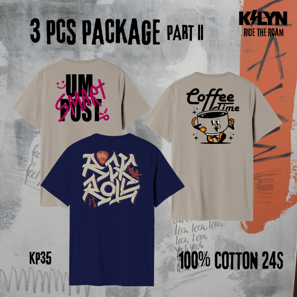 Jual KILYN STORE / T-SHIRT 3 PCS PACKAGE / DISTRO, STREETWEAR / M-XL ...