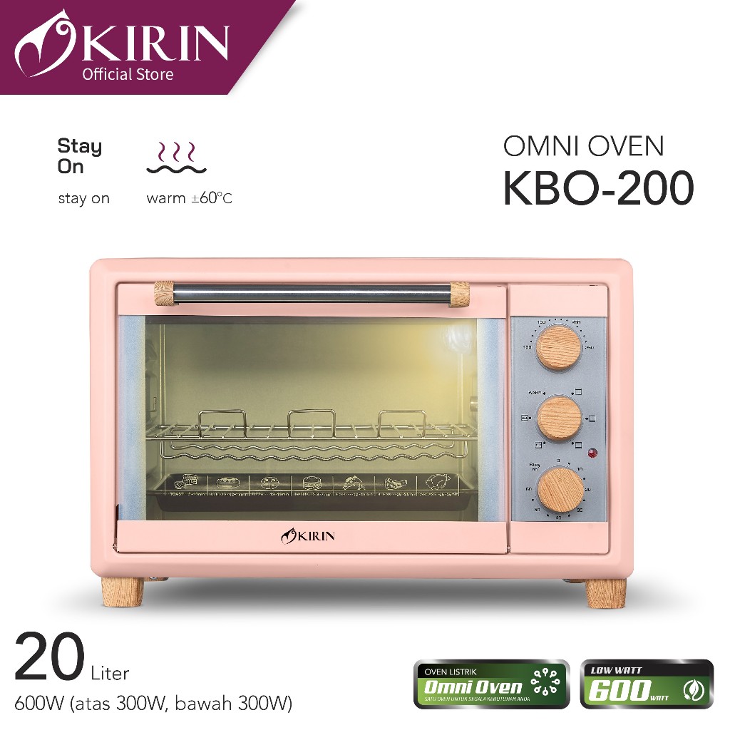 Jual Kirin Omni Oven 20 Liter KBO 200 KBO-200 / Oven Listrik Low Watt | Shopee Indonesia