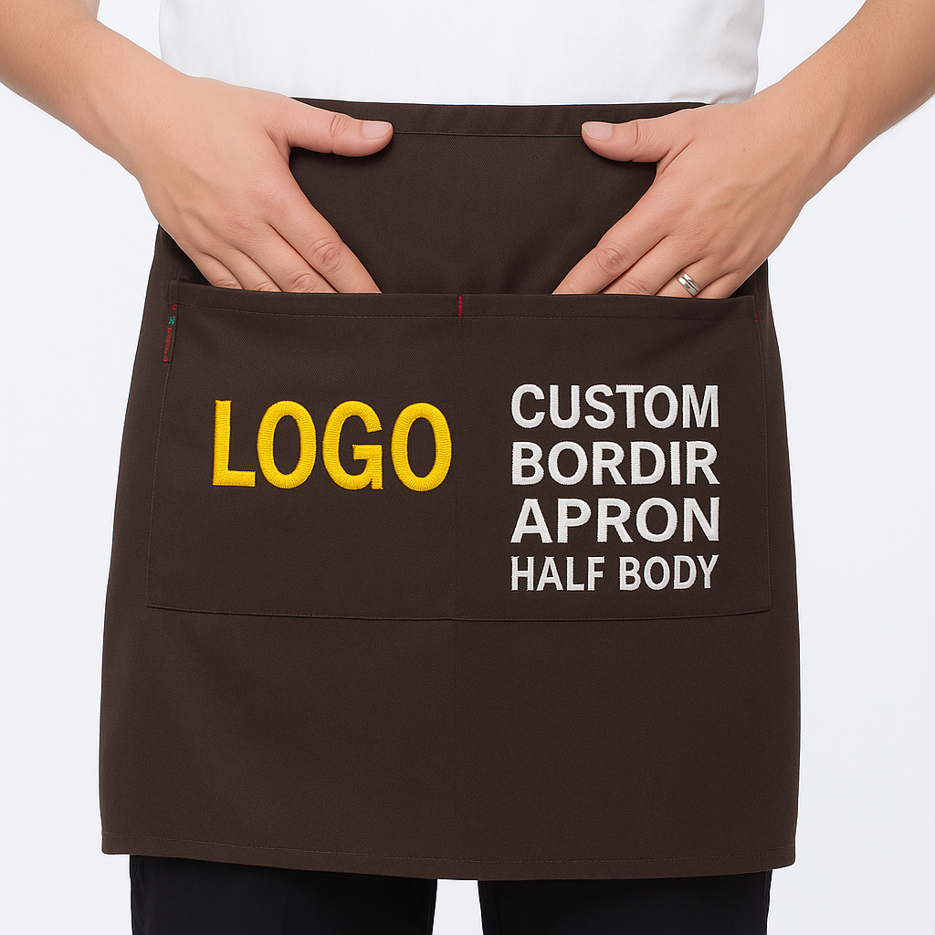Jual Custom bordir celemek HALF APRON / Apron SETENGAH BADAN Custom ...