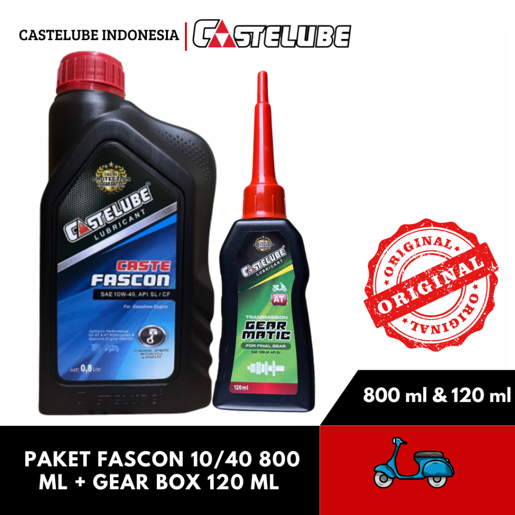 Jual Oli Castelube Paket Matic Fascon 10W/40 isi 0.8 ltr + Gear Matic ...
