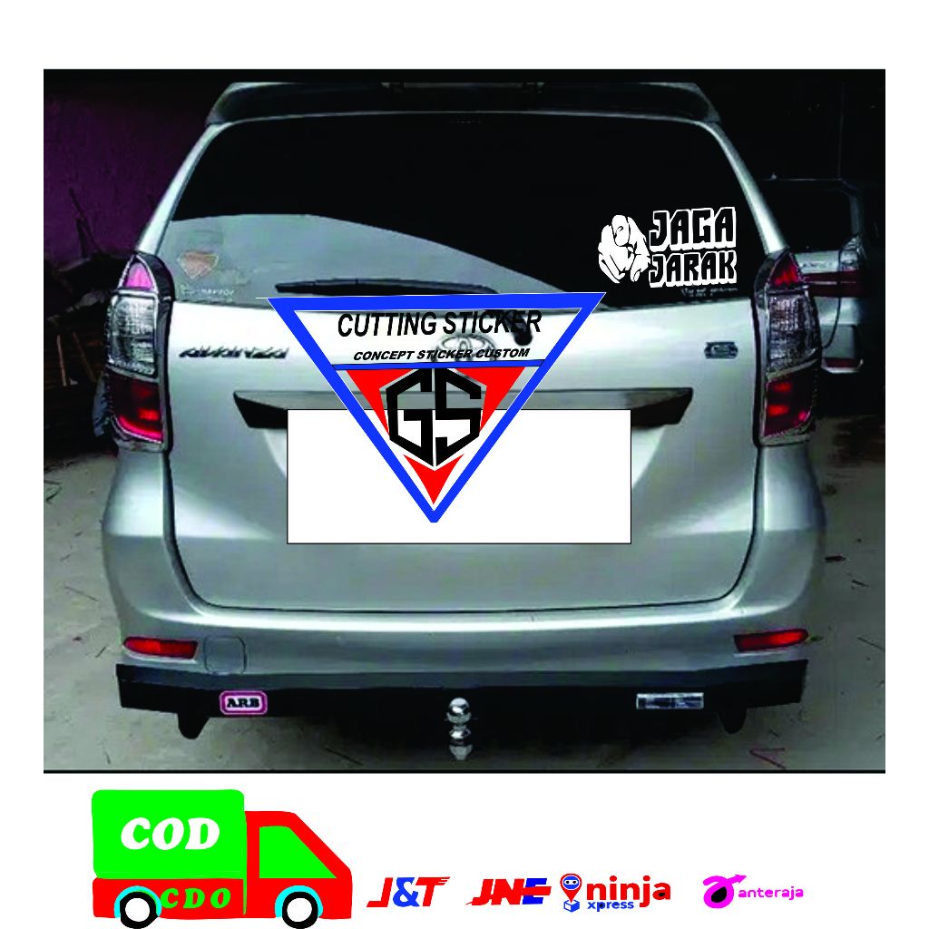 Jual STIKER KACA MOBIL STIKER VARIASI STIKER JAGA JARAK STIKER CUTTING ...