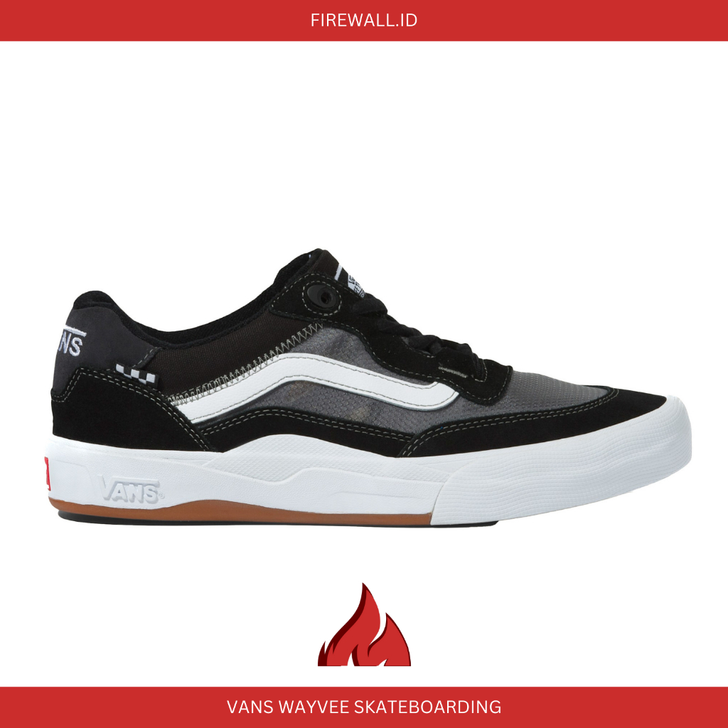 Jual VANS WAYVEE SKATEBOARDING BLACK WHITE ORIGINAL │ BNIB | Shopee ...