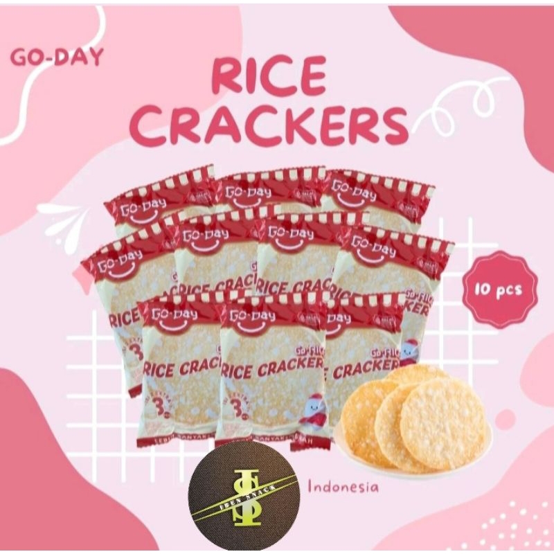 Jual Promo Terbatas 10 Pcs Go - Day Biscuit Beras Rice Crackers Go Rice ...