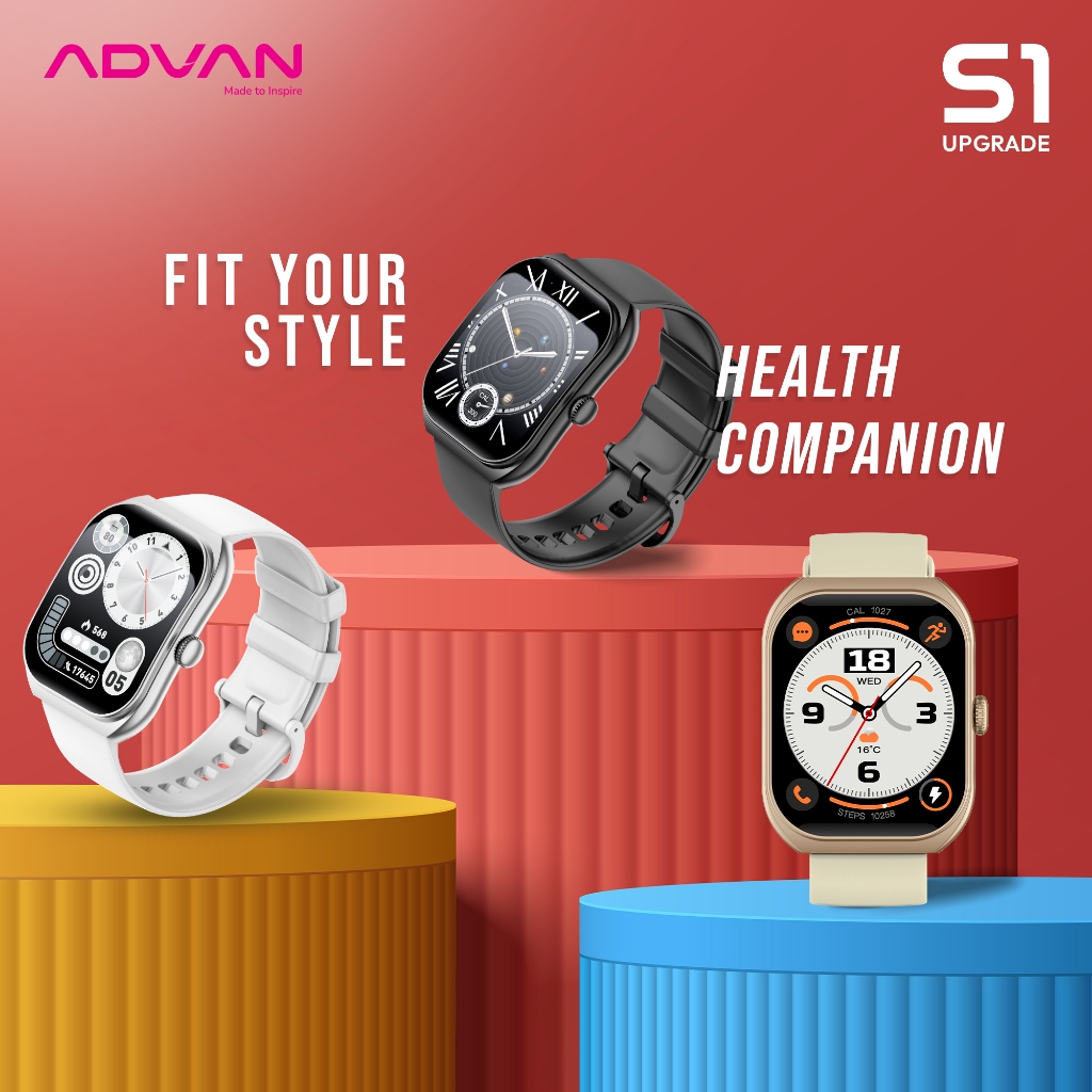 Jual ADVAN Smartwatch S1 / S1 V2 AI Voice IPS 2.01 inch Waterproof ...