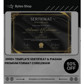 Jual UPDATE 1000+ Template Sertifikat / Piagam Format Powerpoint CDR ...