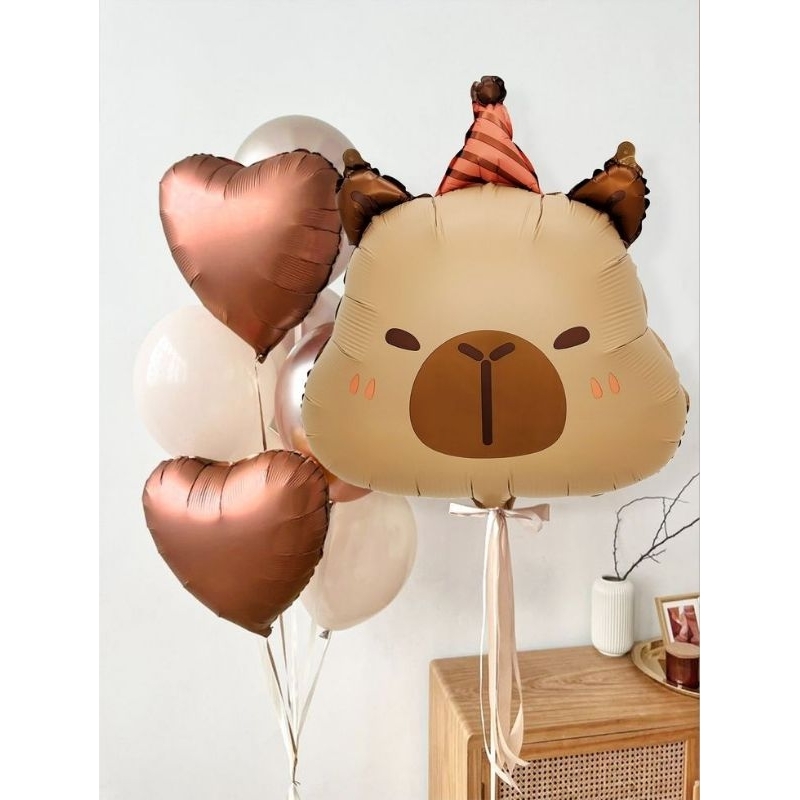 Jual Set Dekorasi Ulang Tahun Tema Capybara Balon Latex Foil | Shopee ...
