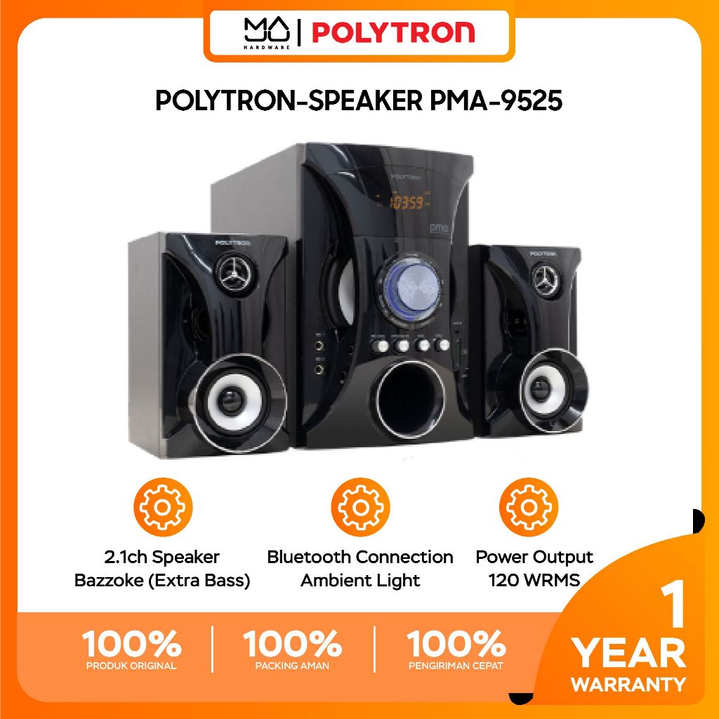 Jual Speaker POLYTRON Bluetooth PMA 9525 | Shopee Indonesia