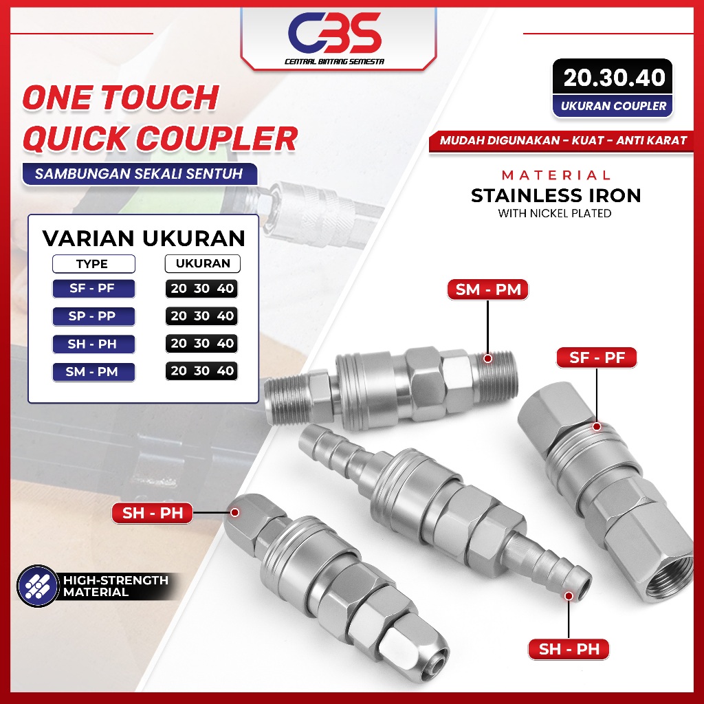Jual {CBS} Quick coupler / One touch coupler | Shopee Indonesia