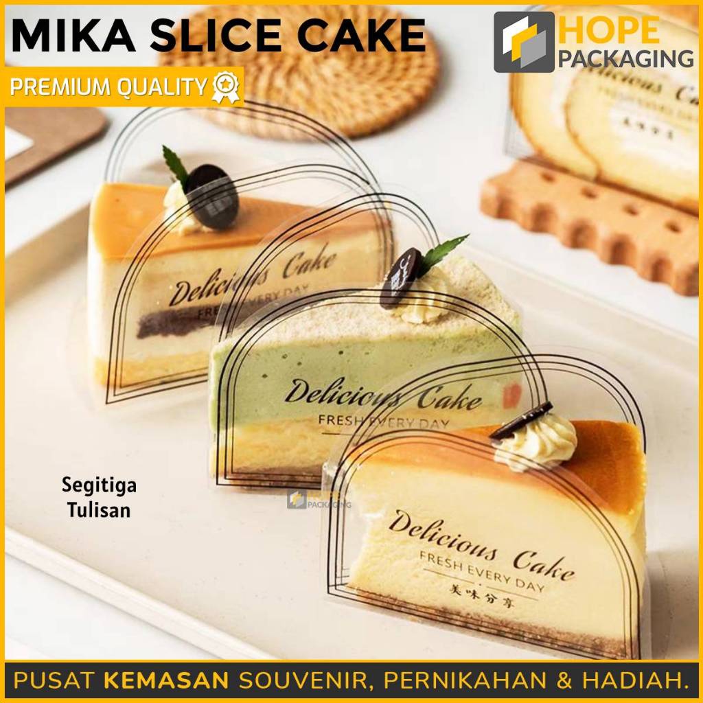 Jual [Harga / 10 Pcs] Mika Slice Cake Segitiga / Tray Mika Cake / Kue ...