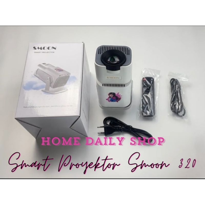 Jual Proyektor Smart Android SMOON 320 (Warna Putih, New Segel ...