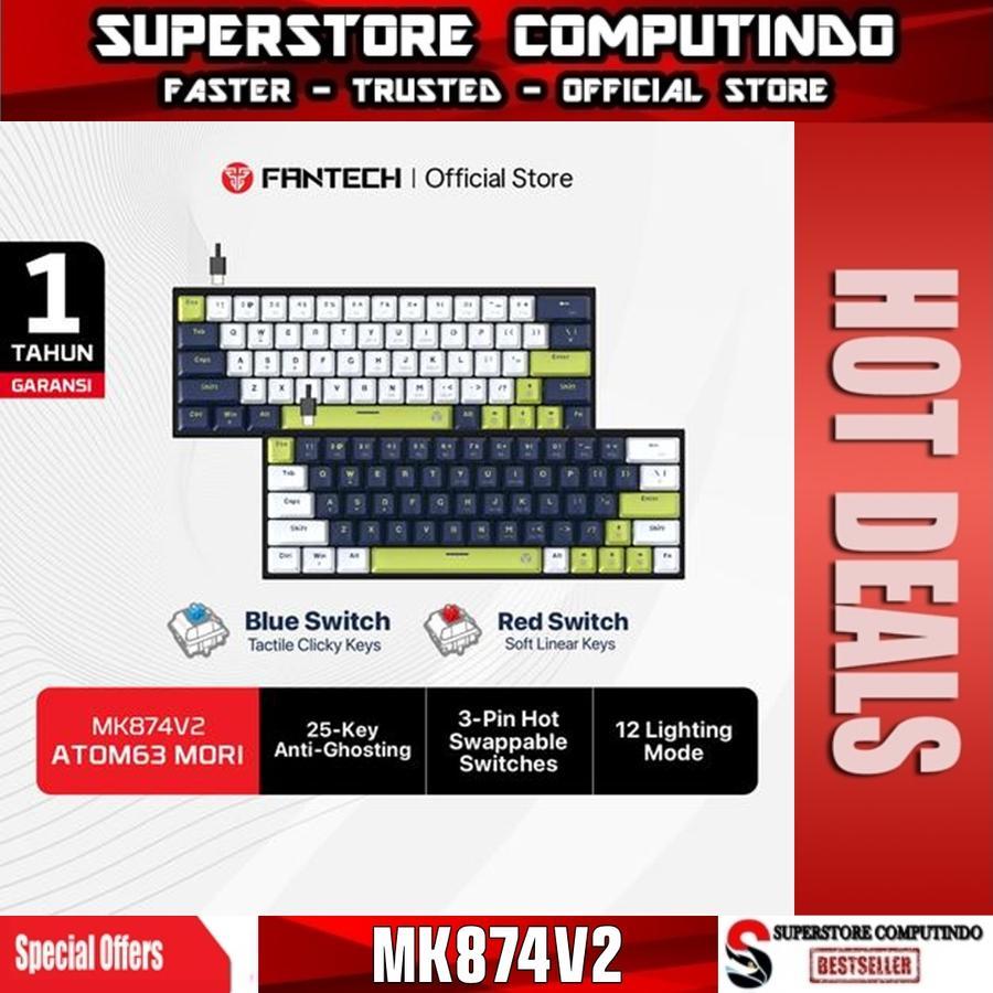 Jual Fantech ATOM 63 | ATOM63 - MK874V2 Mori Series Keyboard Mechanical ...