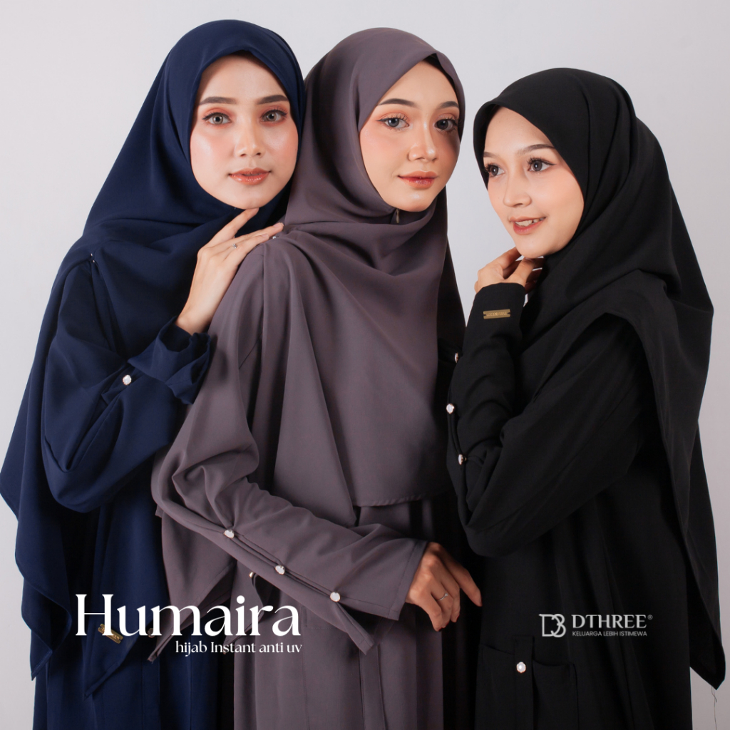 Jual Dthree - Hijab Umroh Anti UV Hijab Instan Syari Jumbo Khadija & Humaira Series | Hijab ...