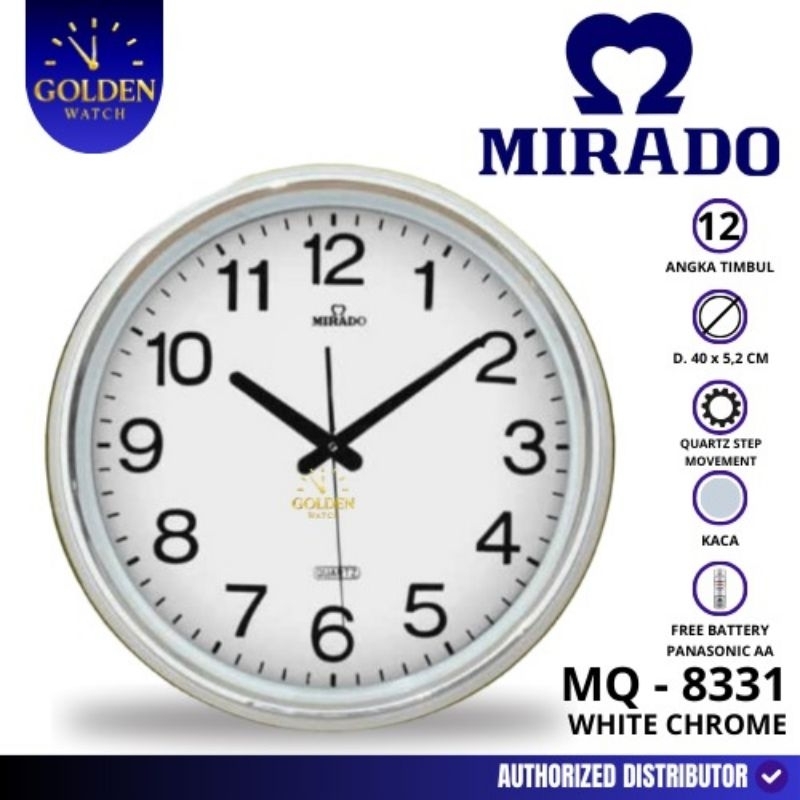 Jual Jam Dinding Mirado MQ 8331 WH/CHMirado asli#Mirado original #Jam ...