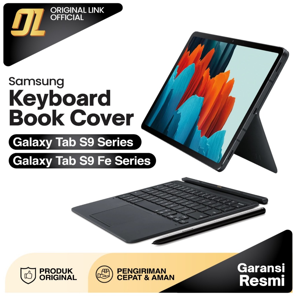Jual Casing Samsung Galaxy Tab S9 S9+ Plus S9 Ultra Book Cover Keyboard Smart Bookcover Original ...