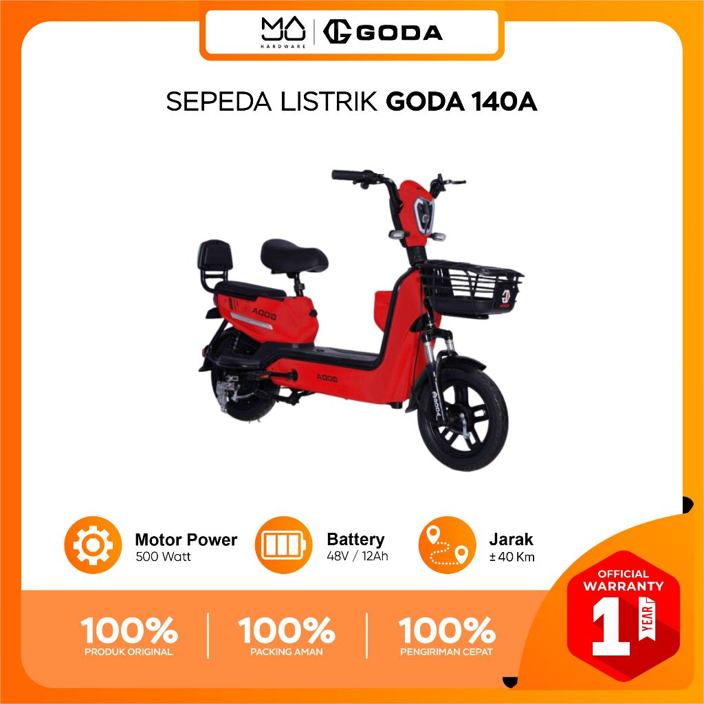 Jual Sepeda Listrik GODA 140A 550 Watt Terbaru Original - Garansi Resmi ...