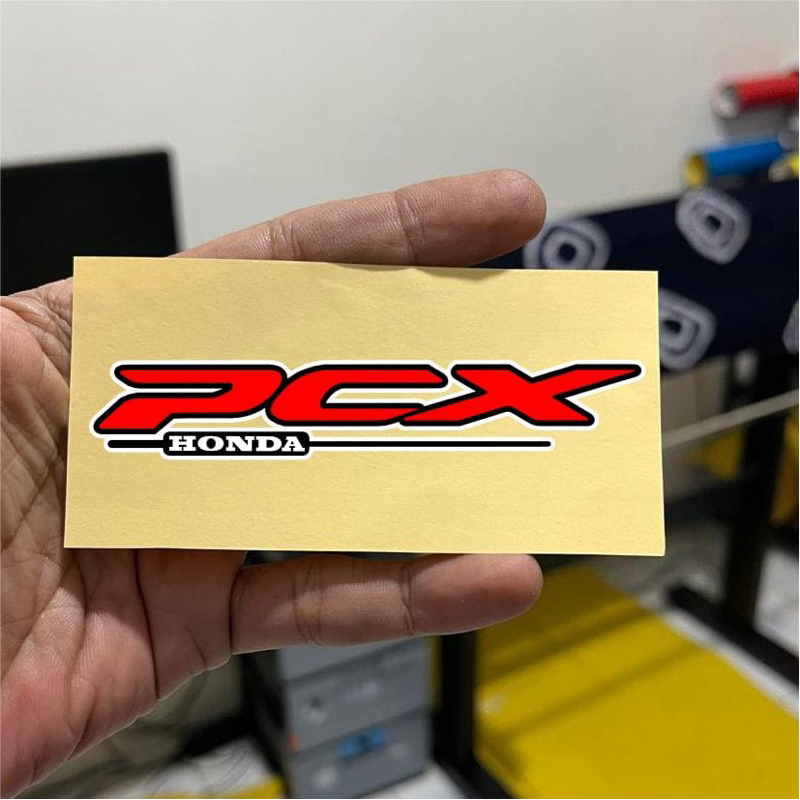 Jual sticker pcx, sticker logo pcx, stiker 2 warna, stiker nyala, honda ...