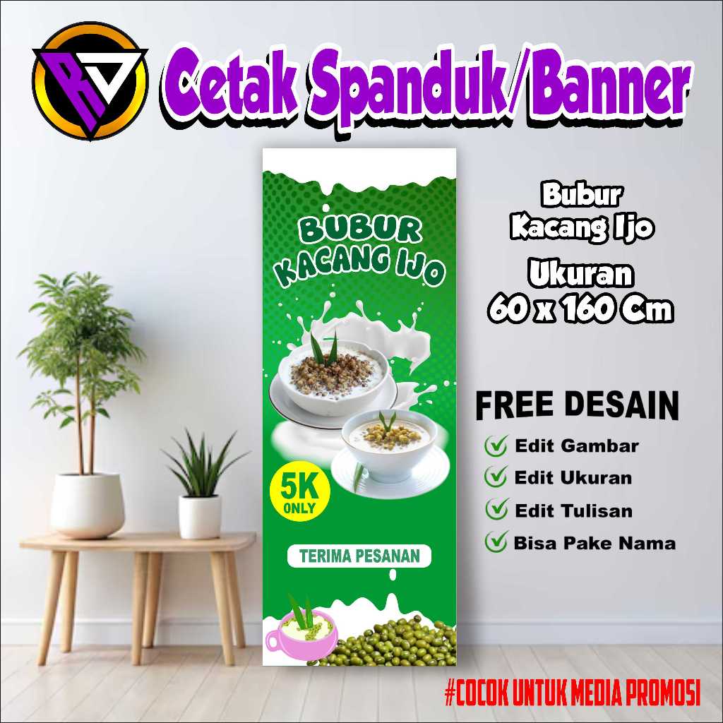 Jual SPANDUK BANNER BUBUR KACANG IJO | Shopee Indonesia