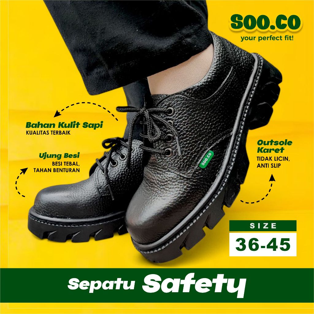 Jual SOO.CO | SEPATU SEFTY SEPTI WANITA SAFETY TALI PENDEK PRIA UNISEX ...