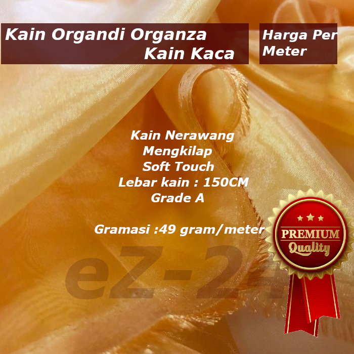 Jual Kain Bahan Organza Organdi Kain Kaca Premium Soft Touch High ...