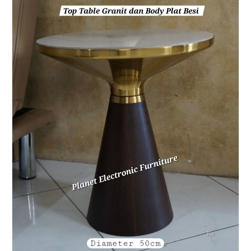 Jual Meja Sudut Granit bulat meja kecil Coffee Table meja Hias meja ...