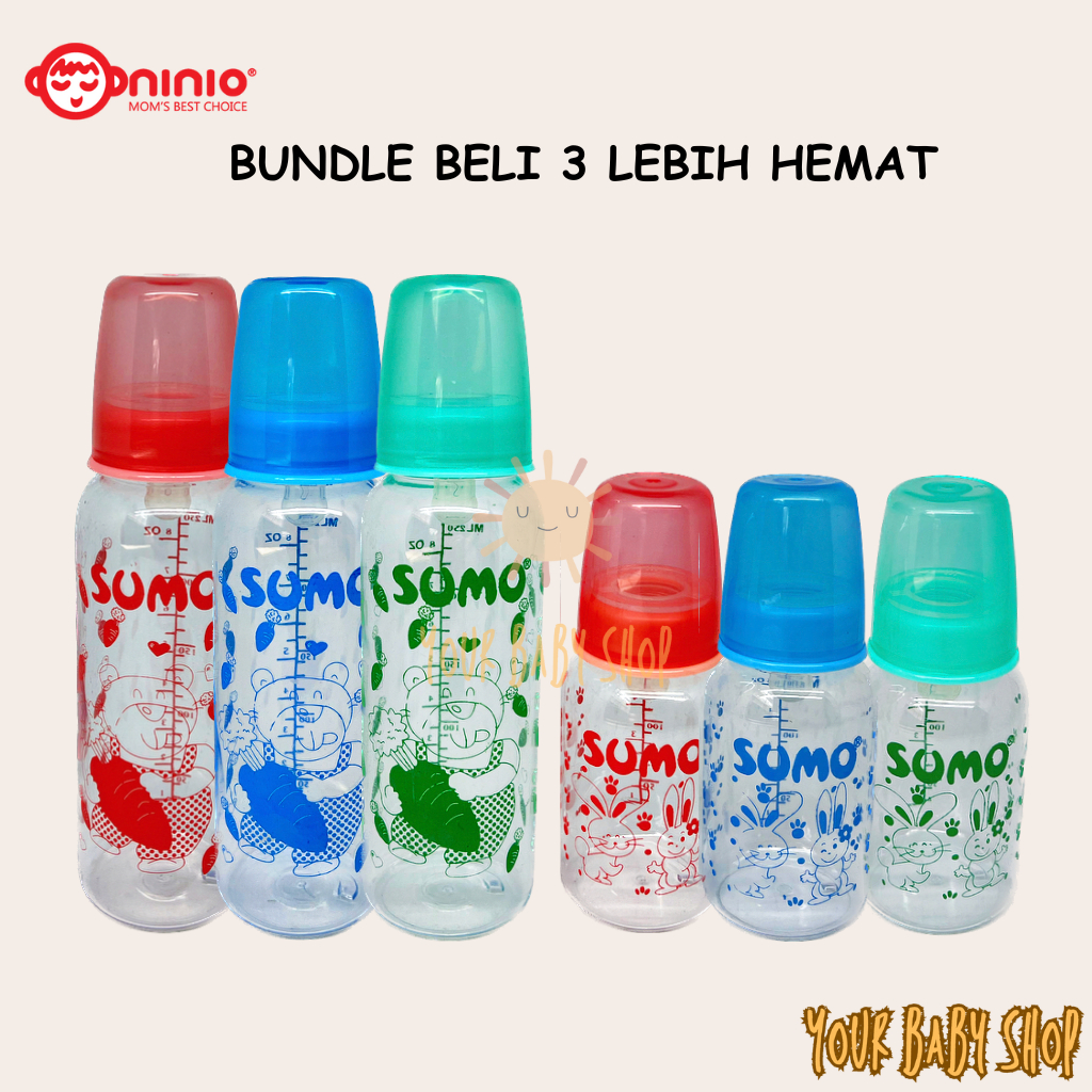 Jual 3 Pcs Botol Dot Susu Bayi Sumo Ninio Feeding Baby Bottle Nipple ...
